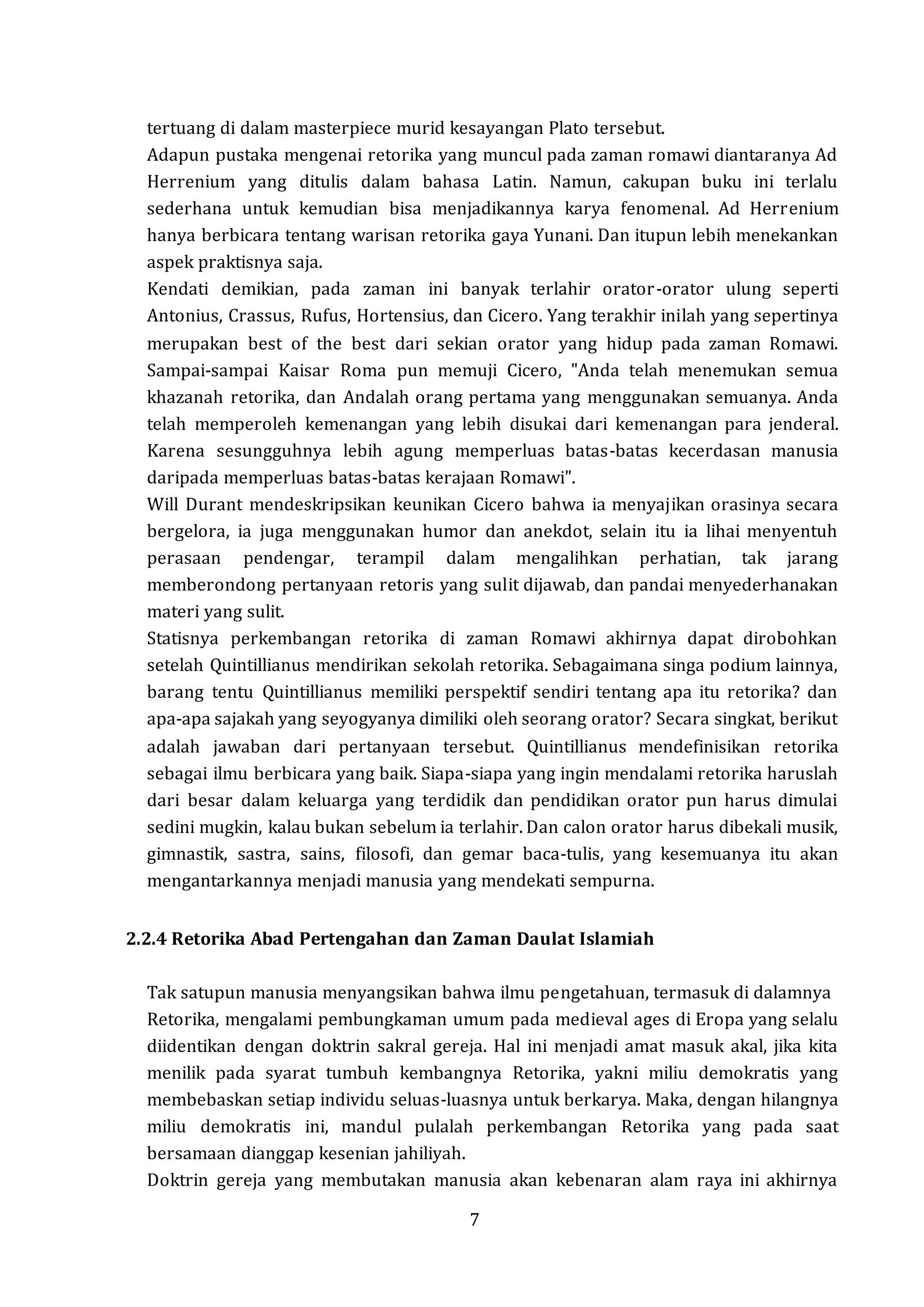 Makalah sejarah retorika | DOCX