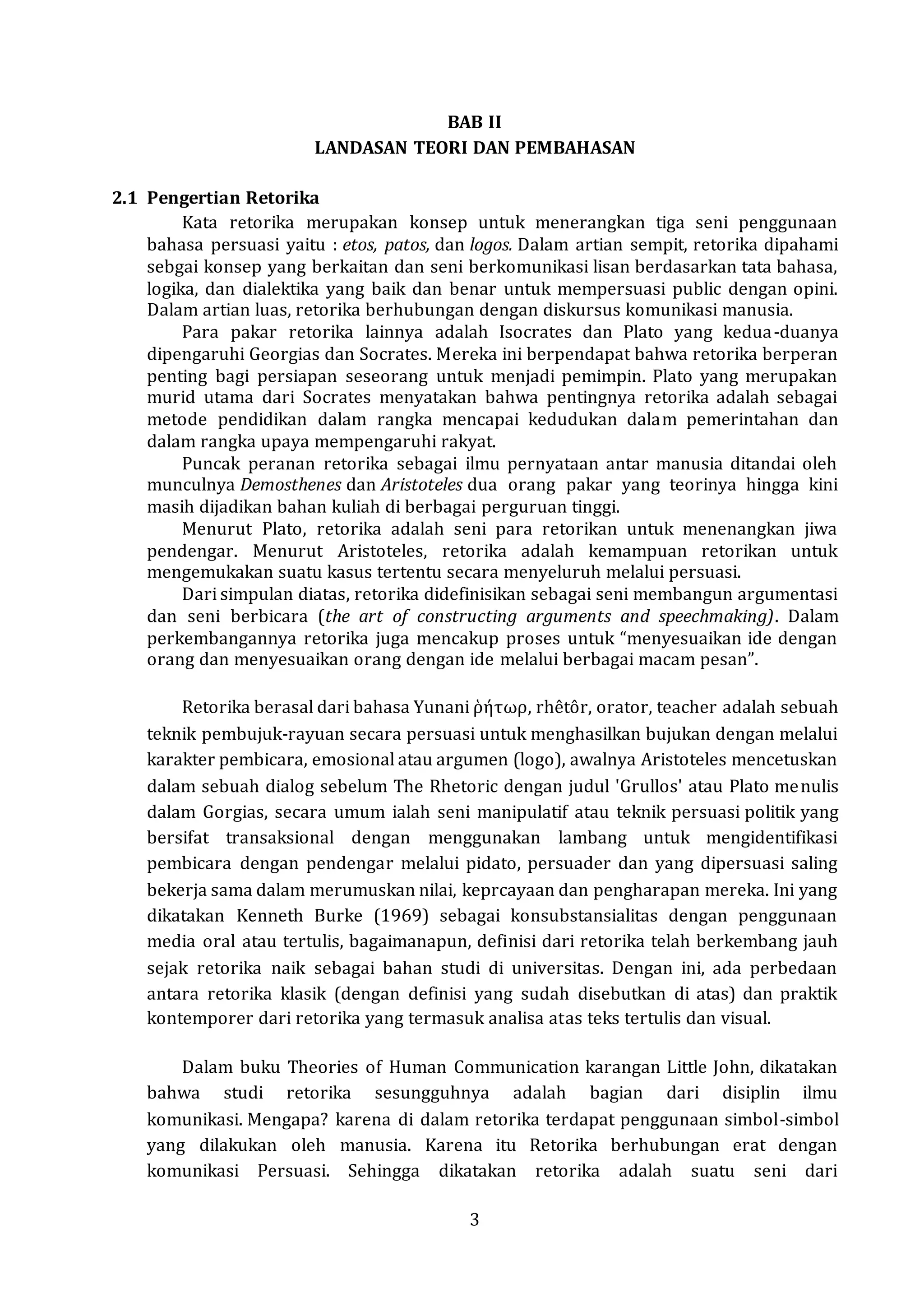 Makalah sejarah retorika | DOCX