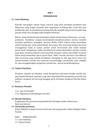 Makalah sejarah retorika | DOCX