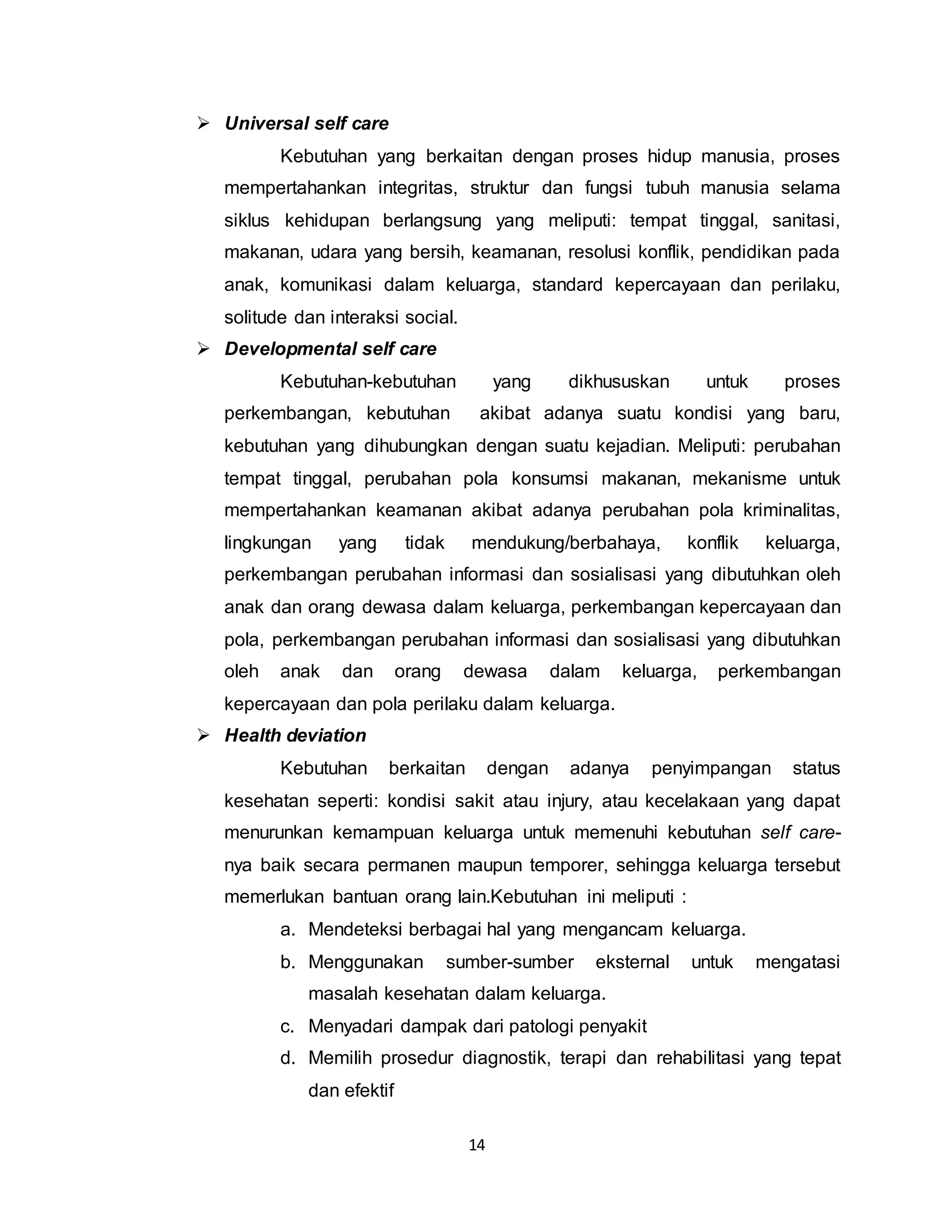 Makalah Teori Self Care Dorthea Orem Dalam Keperawatan Komunitas | DOCX