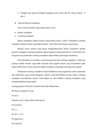 Makalah Peranan Semaphore Sistem Operasi - Universitas Widyatama | PDF