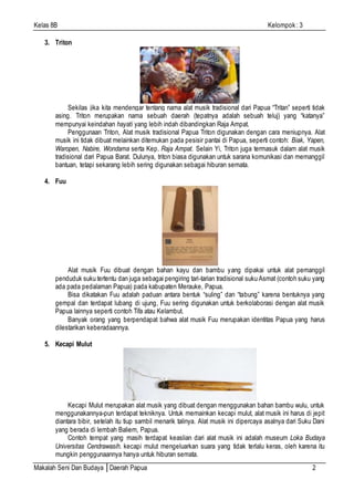 Makalah seni dan budaya daerah Papua | DOCX