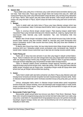 Makalah seni dan budaya daerah Papua | DOCX