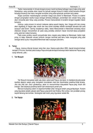 Makalah seni dan budaya daerah Papua | DOCX