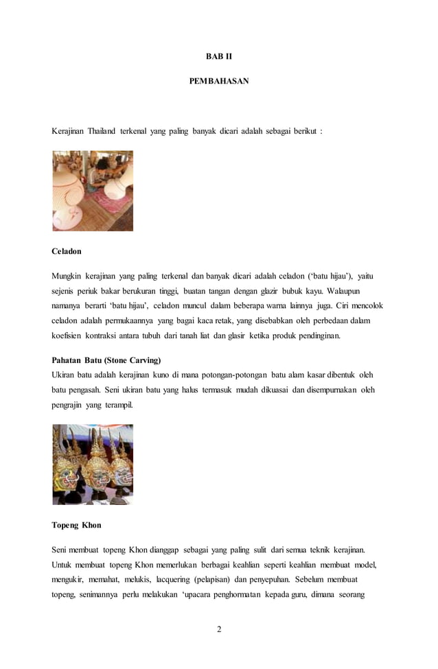 Makalah seni kriya thailand | PDF