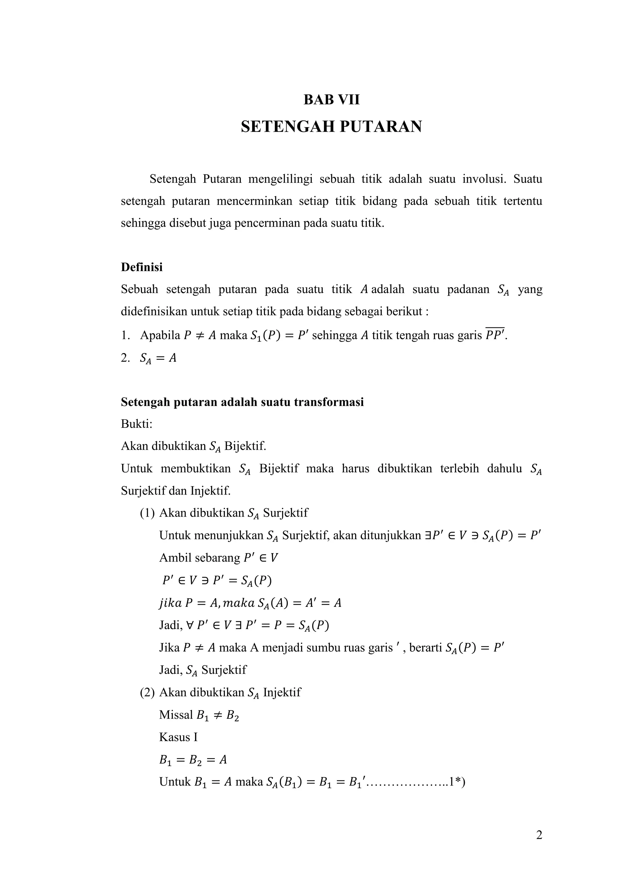 Makalah setengah putaran | PDF