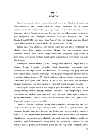 Makalah PENDIDIKAN BERBASIS INTERNET | DOCX