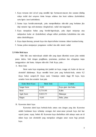 Makalah sifat fisik & mekanik kayu beserta cacat cacatnya | DOCX