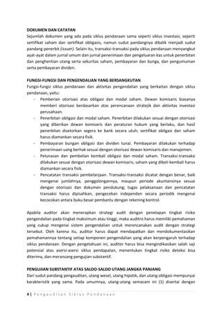 Makalah pengauditan siklus pendanaan/pembelanjaan | PDF