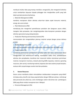 Makalah Implementasi ERP Indofood | DOCX