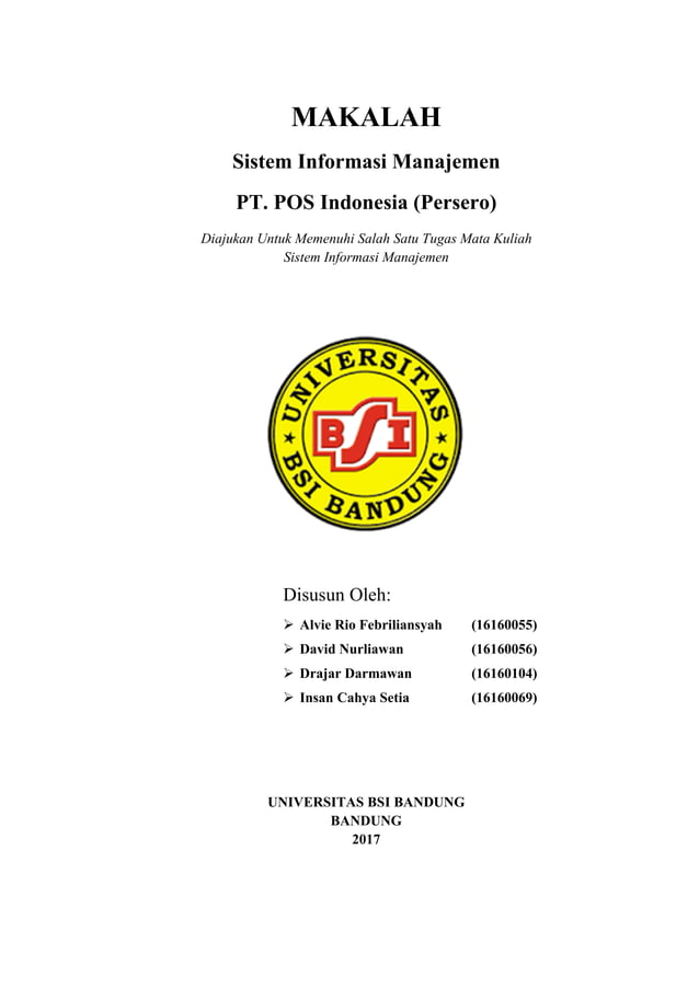 Makalah Sistem Informasi Manajemen PT. POS Indonesia | PDF