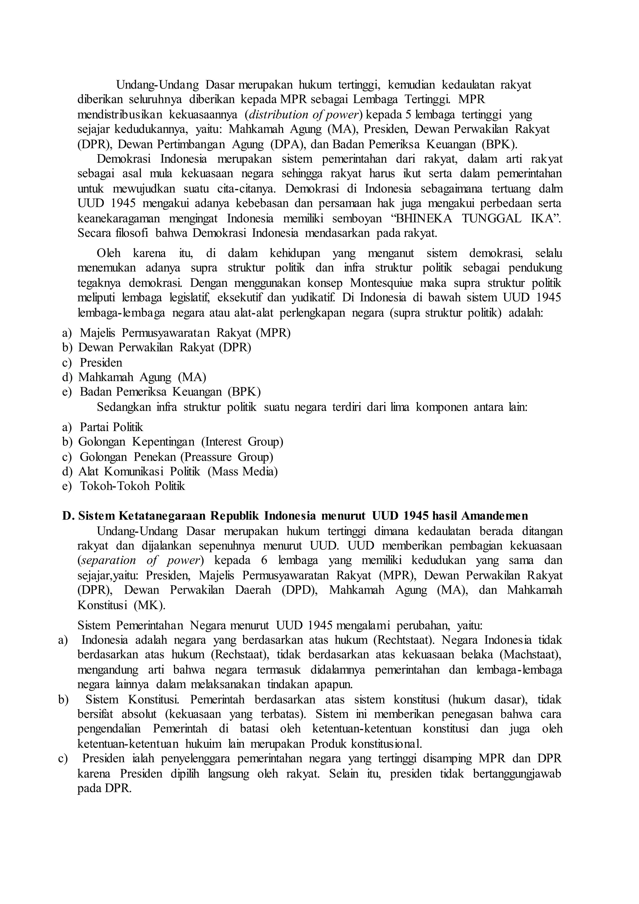 Makalah sistem ketatanegaraan | DOCX