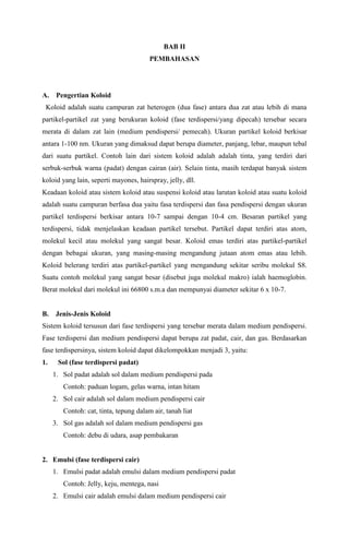 Makalah sistem koloid | PDF