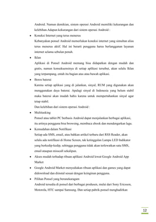 Makalah sistem operasi android | DOCX
