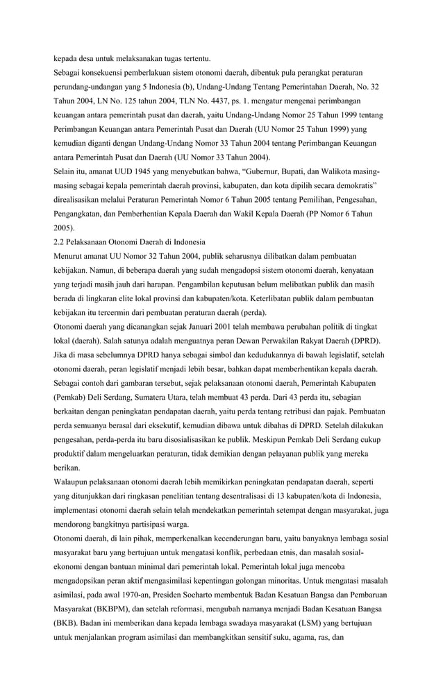 Makalah sistem pemerintahan daerah | DOCX