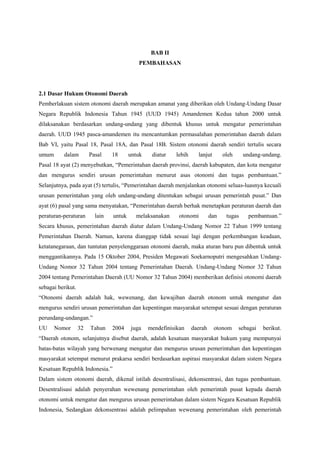 Makalah sistem pemerintahan daerah | PDF