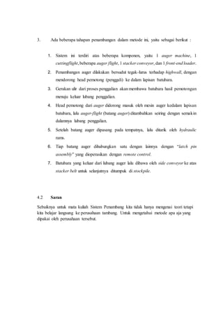 Makalah sistem penambangan auger kel 5 | DOCX