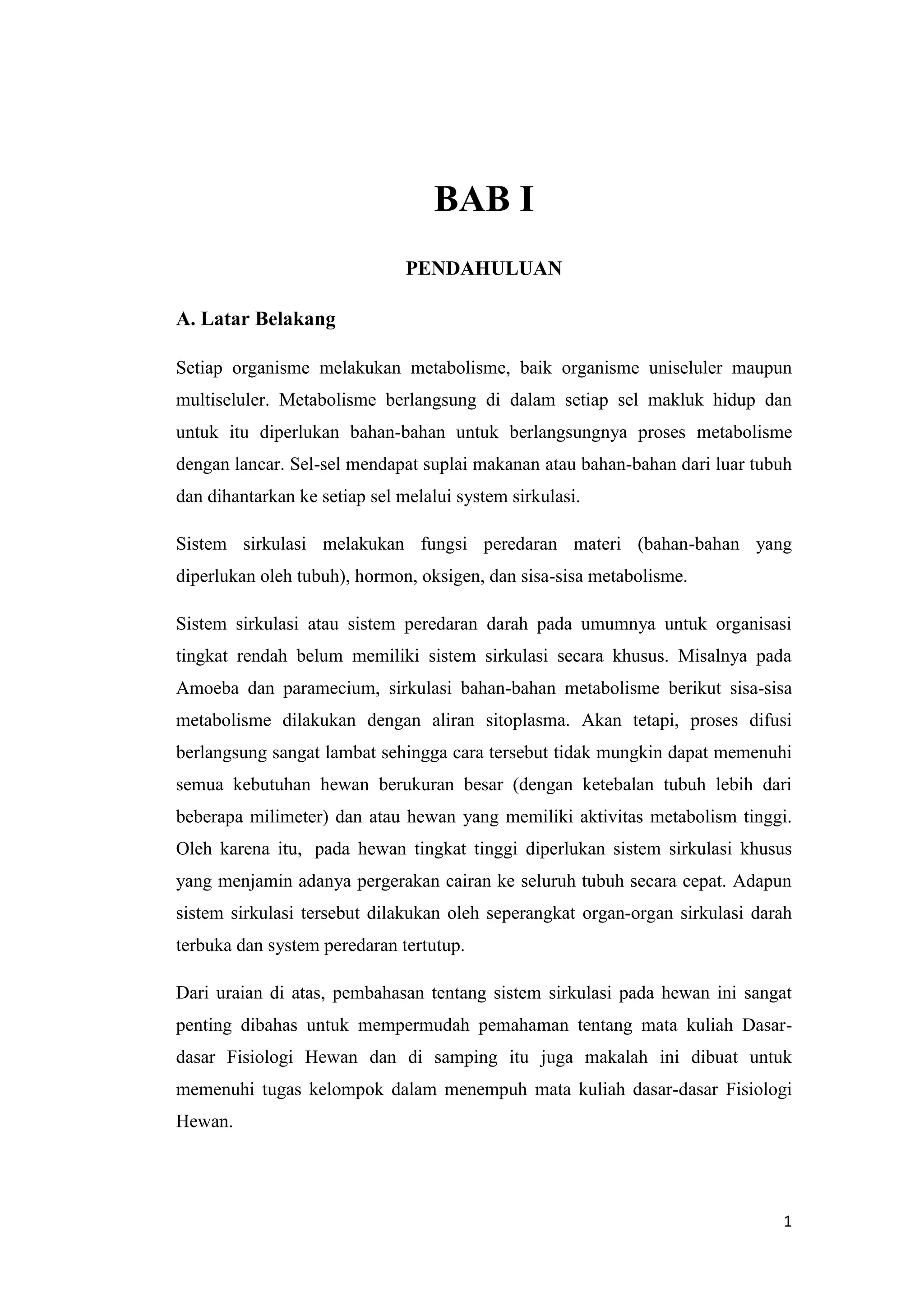 -sistem sirkulasi hewan - | DOCX