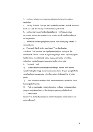 -sistem sirkulasi hewan - | DOCX