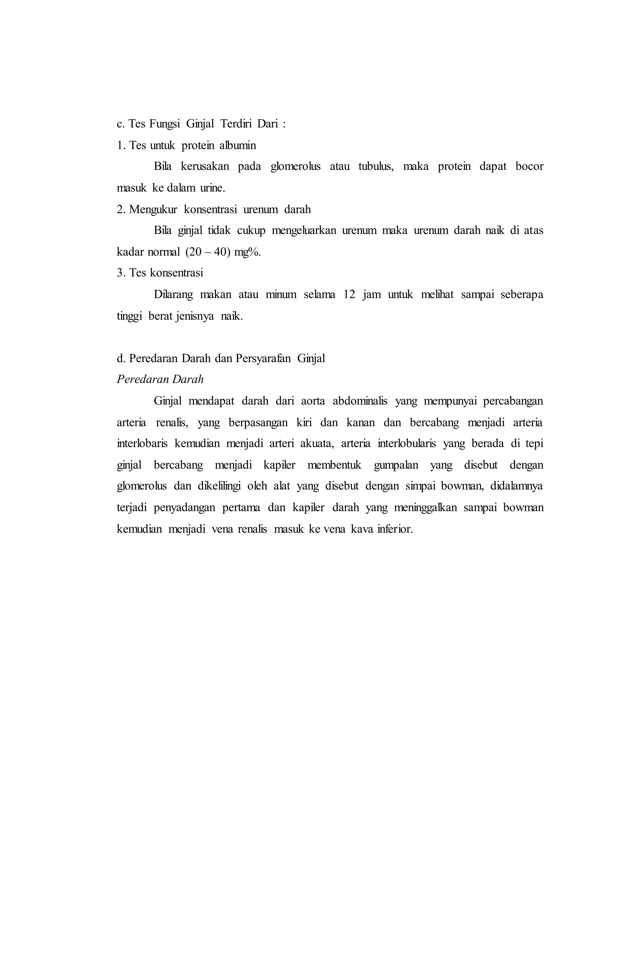 Makalah sistem urinaria | DOCX