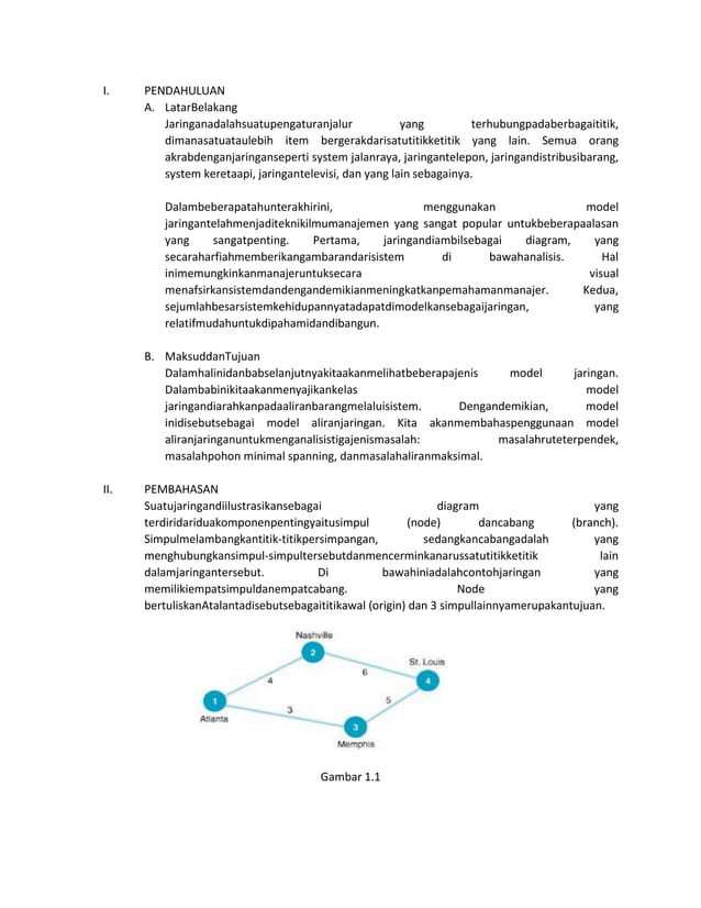 Makalah Network Optimization Models | DOCX