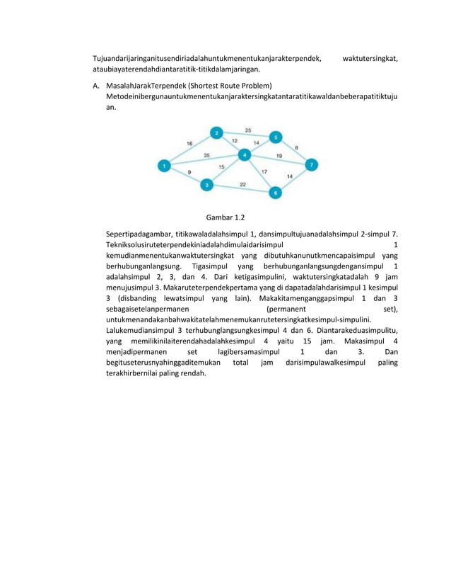 Makalah Network Optimization Models | DOCX