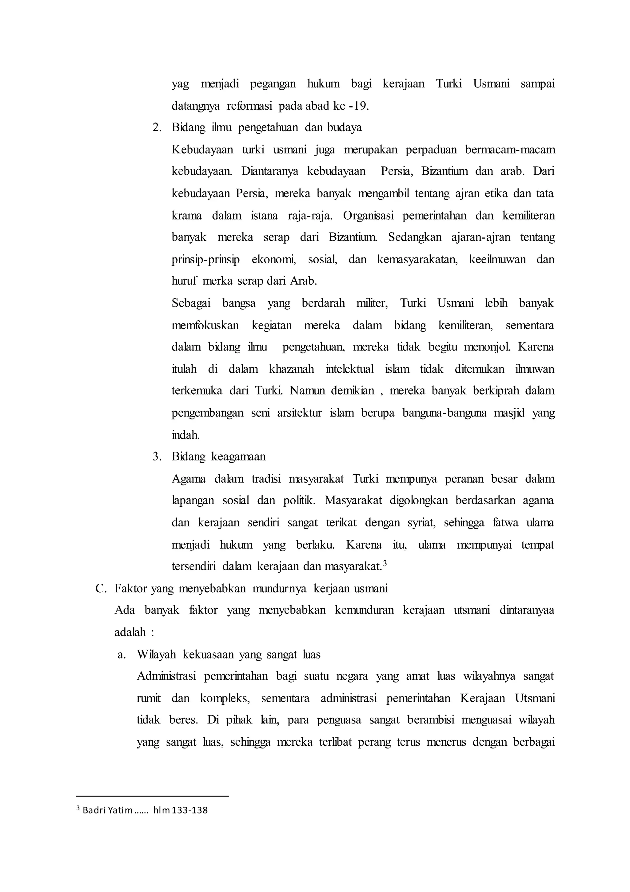 Makalah spi turki usmani | DOCX