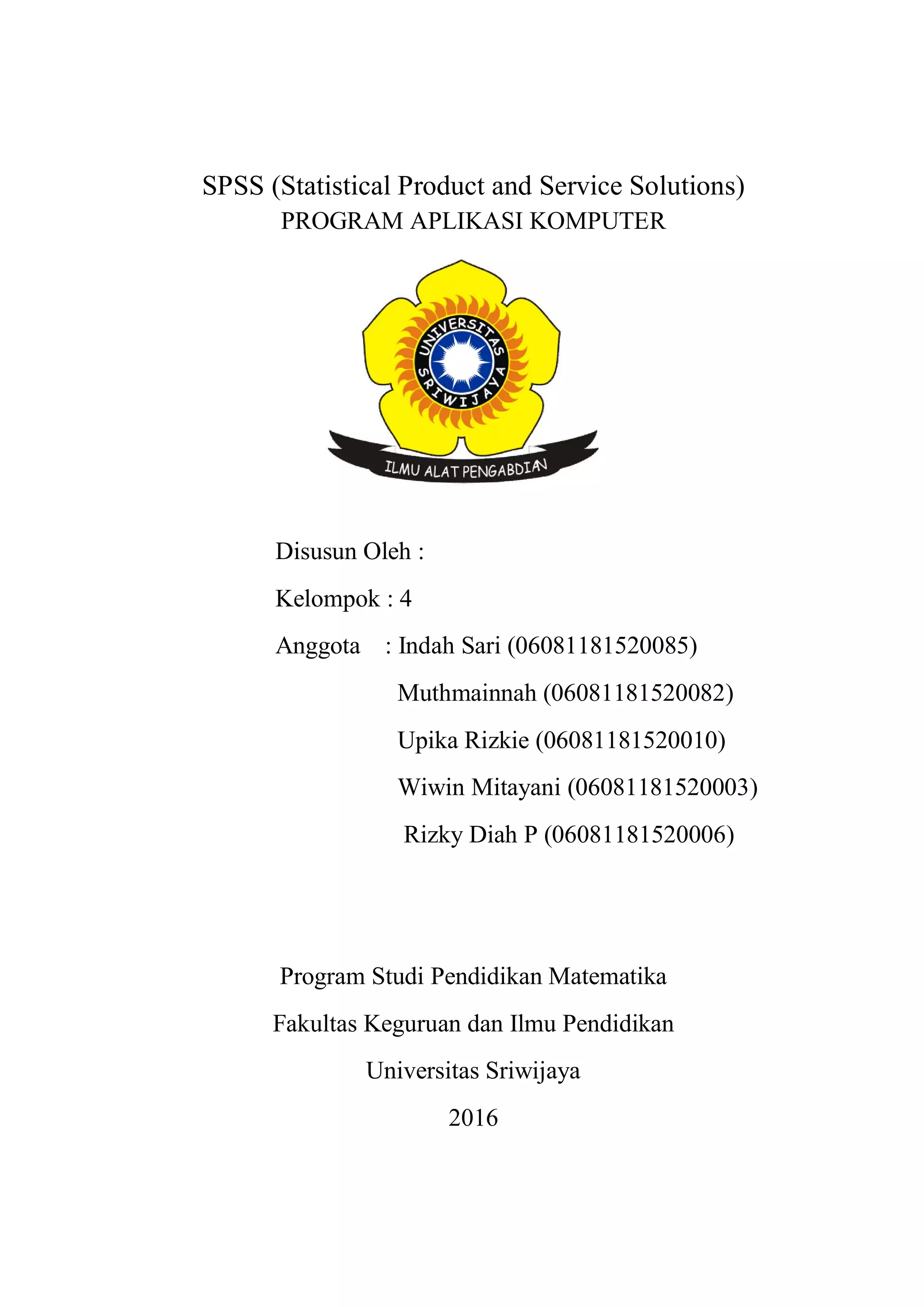 Makalah SPSS | PDF