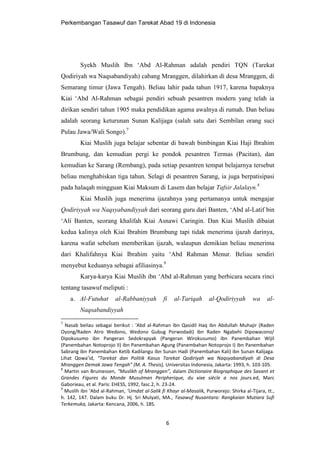 Sejarah Perkembangan Tasawuf Abad 19 di Indonesia (Makalah) | PDF