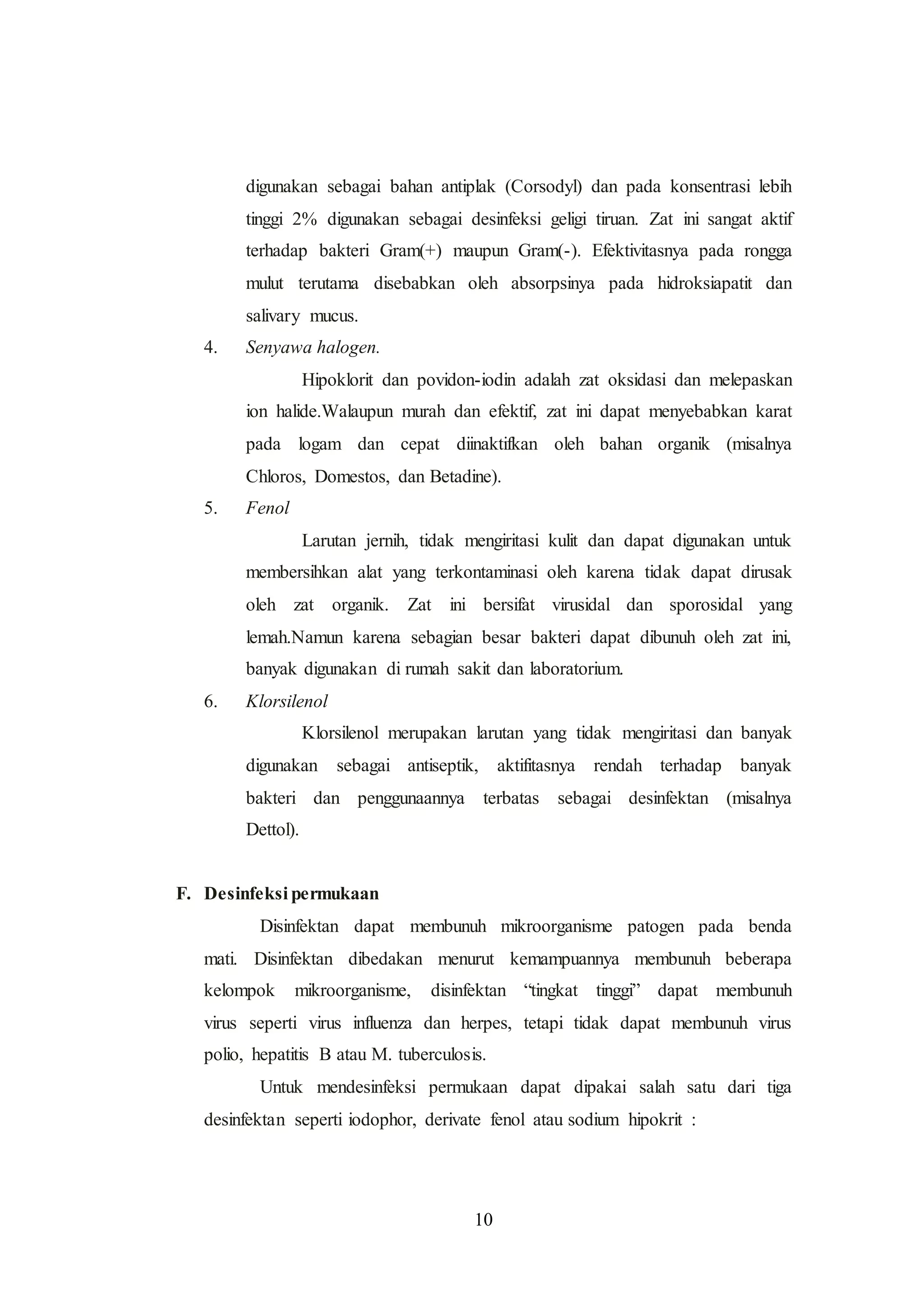 Makalah sterilisasi dan desinfeksi | DOCX