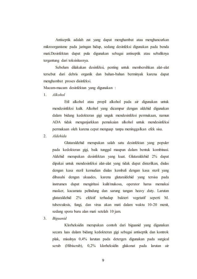 Makalah sterilisasi dan desinfeksi | DOCX