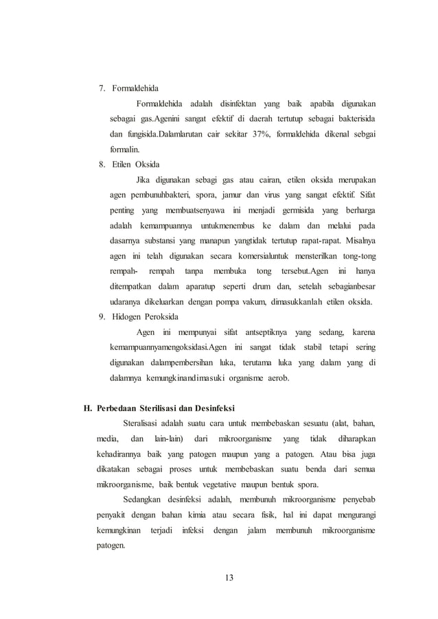 Makalah sterilisasi dan desinfeksi | DOCX