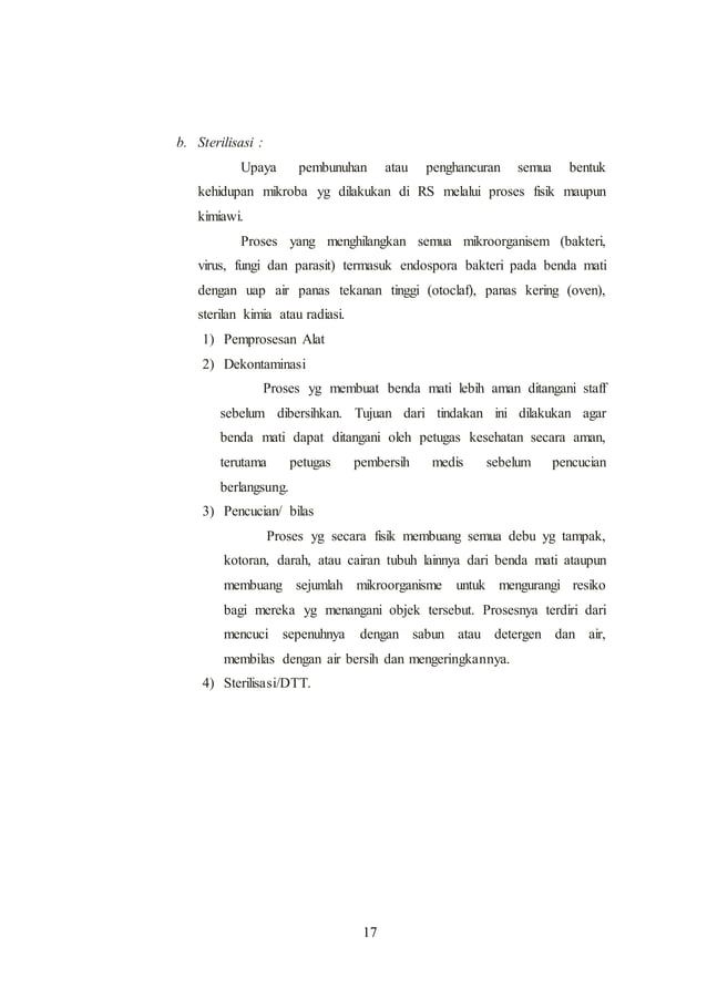 Makalah sterilisasi dan desinfeksi | DOCX