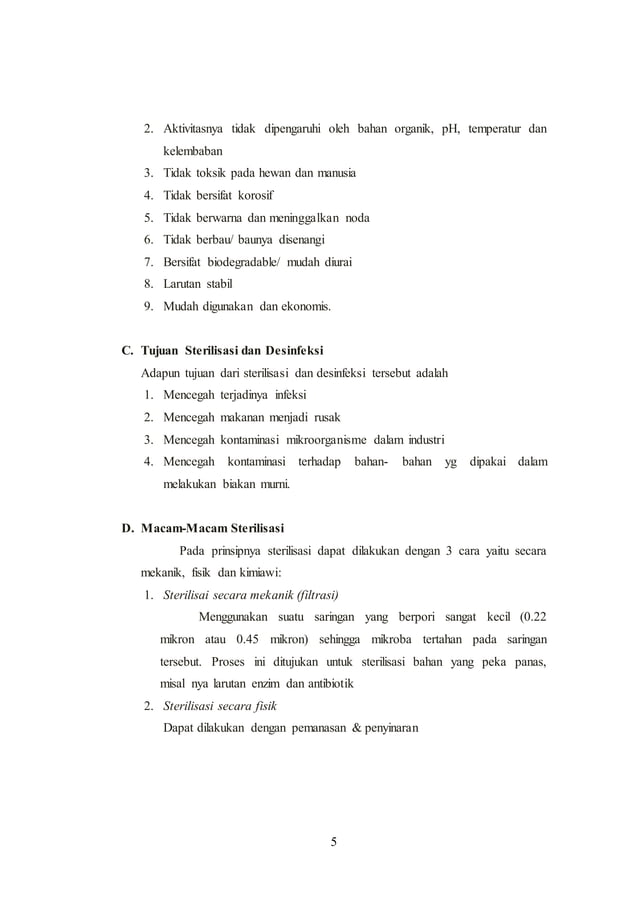 Makalah sterilisasi dan desinfeksi | DOCX