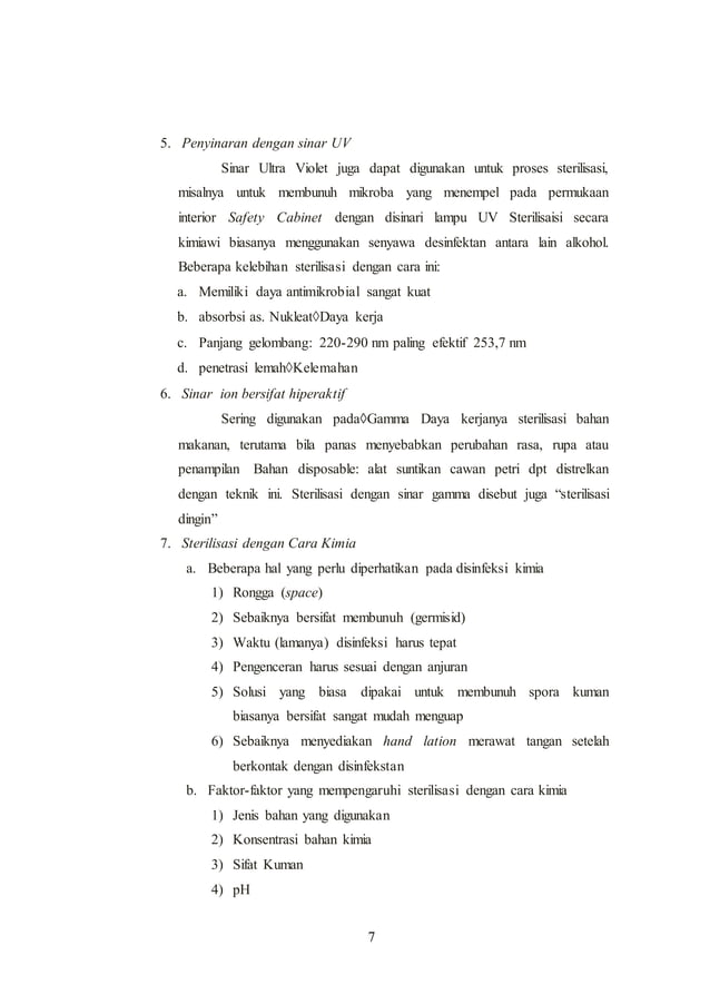 Makalah sterilisasi dan desinfeksi | DOCX