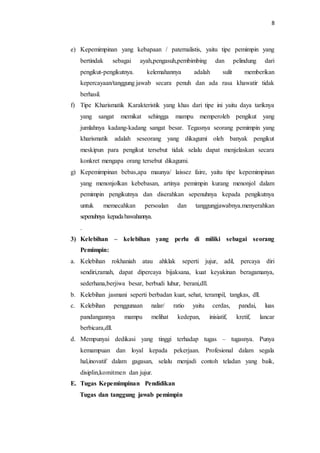 KEPEMIMPINAN PENDIDIKAN | DOCX