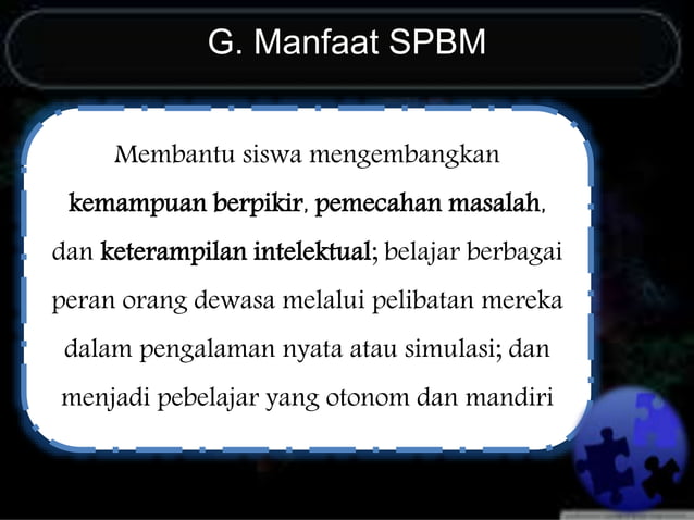 Makalah strategi pembelajaran berbasis masalah (spbm) | PPTX