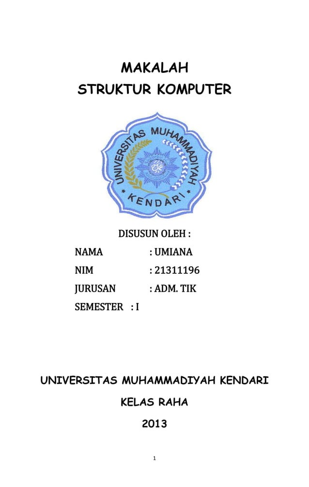 Makalah struktur komputer umiana | PDF