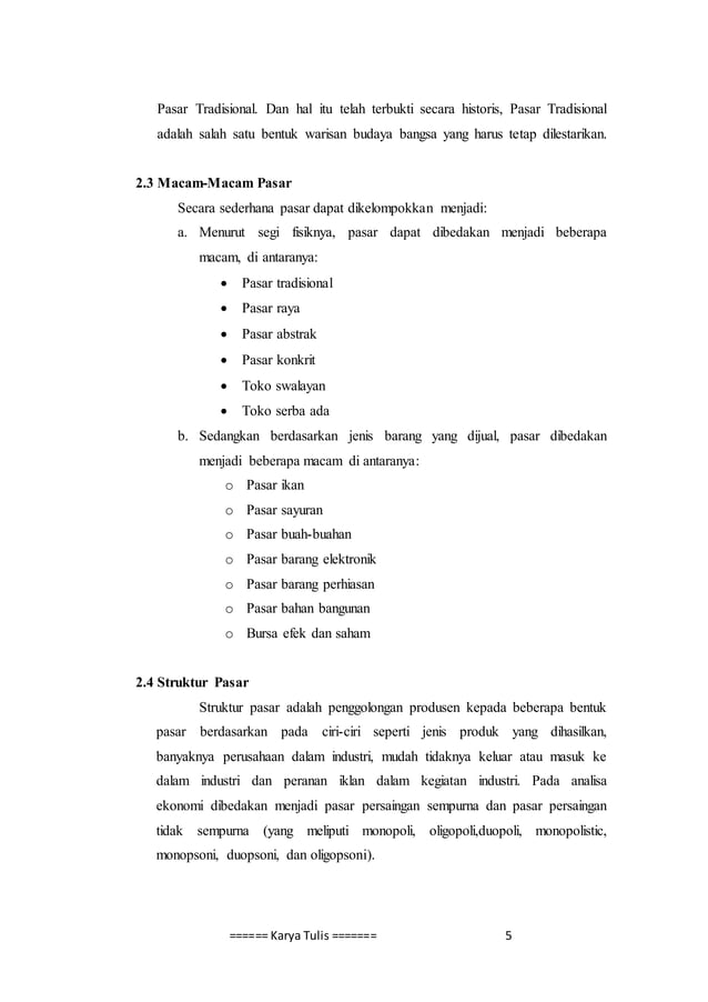 MAKALAH STRUKTUR PASAR | DOCX