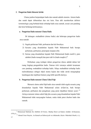 Kajian Seputar Istilah Hadis dan yang Berkaitan dengannya | PDF