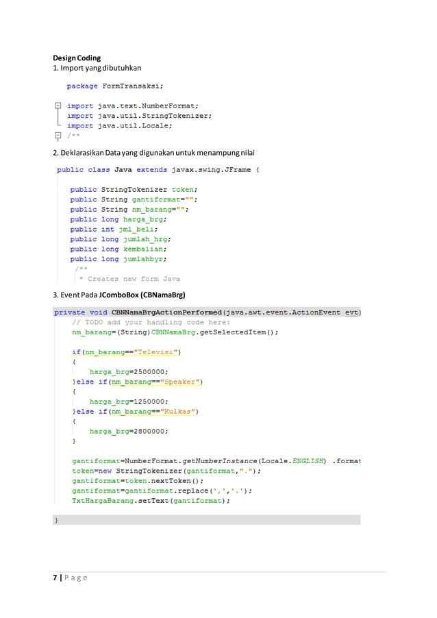 Makalah Program Kasir Java NetBeans | DOCX