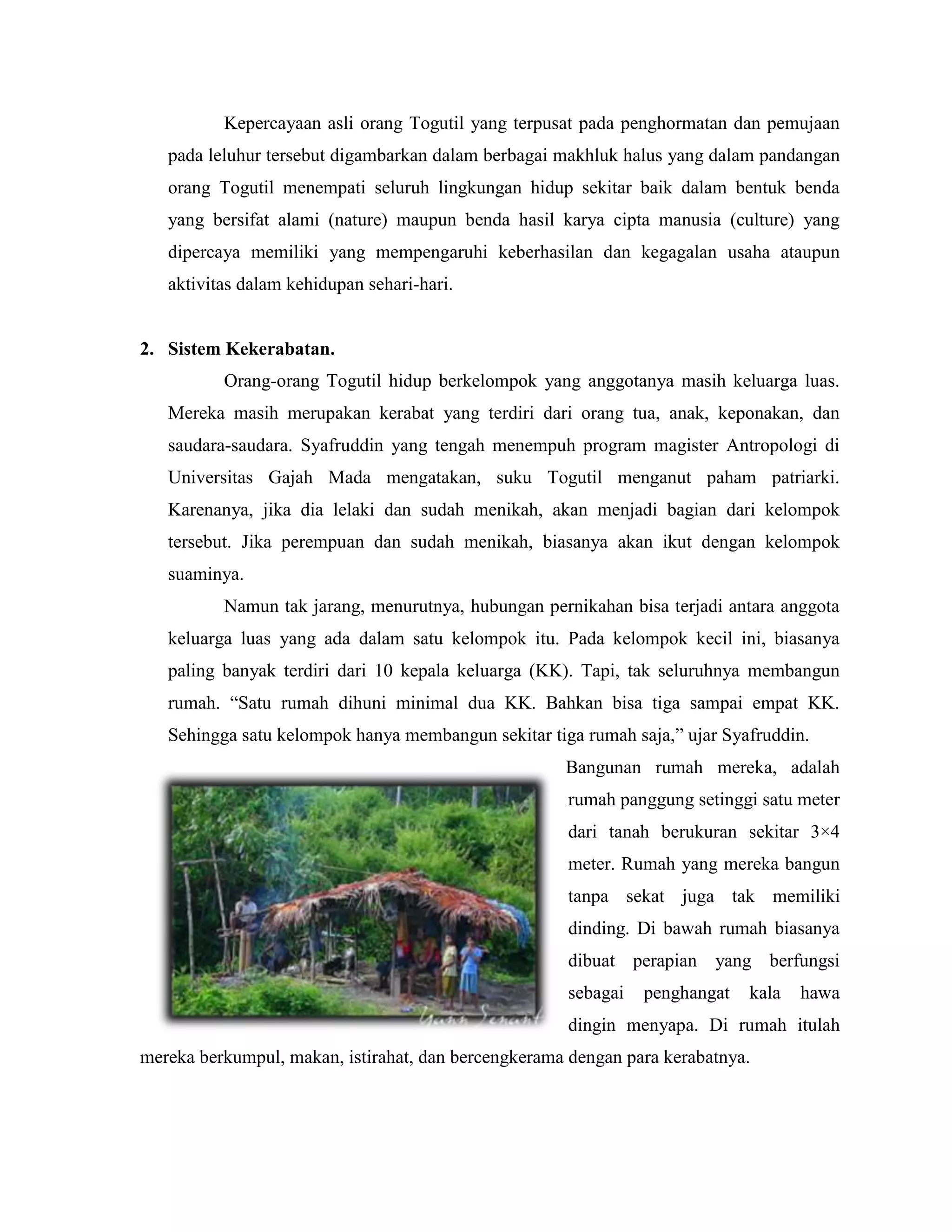 Makalah suku togutil | DOCX