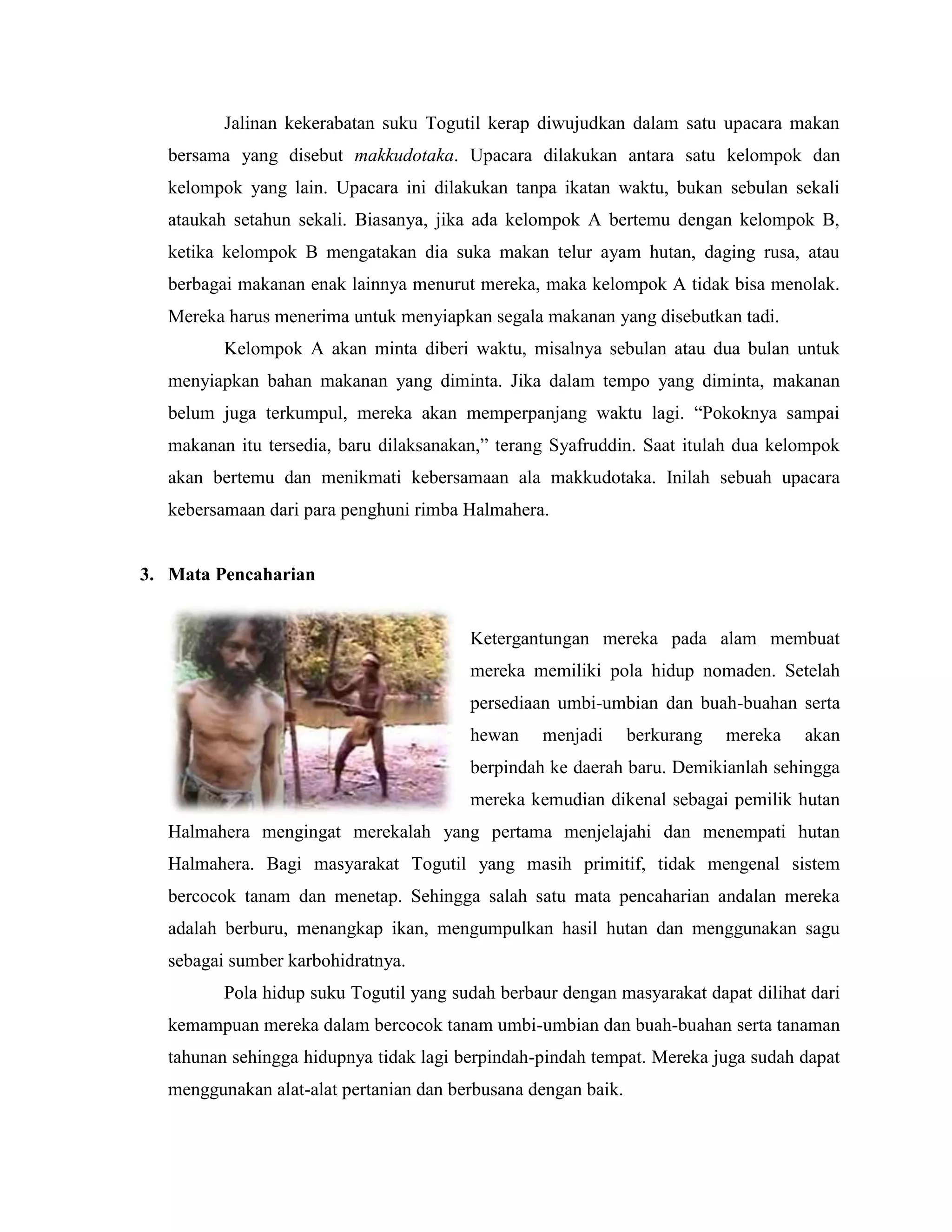 Makalah suku togutil | DOCX