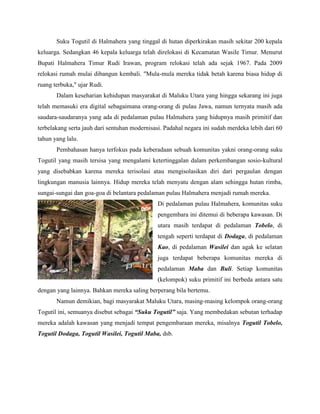 Makalah suku togutil | DOCX