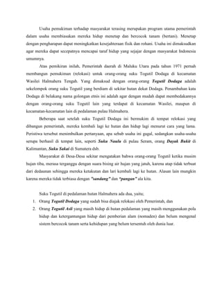 Makalah suku togutil | DOCX