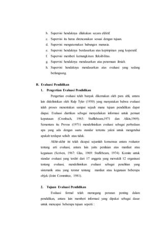 Makalah supervisi dan evaluasi | DOCX