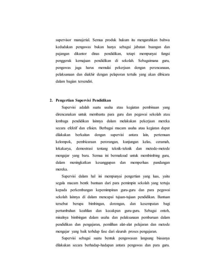 Makalah supervisi dan evaluasi | DOCX