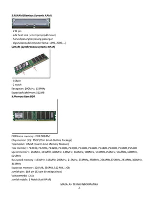 MAKALAH HARDISK DAN RAM | DOCX