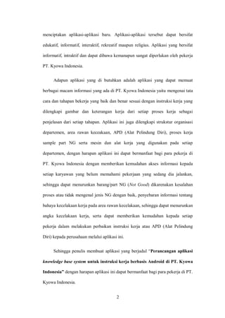 LAPORAN TUGAS AKHIR PERANCANGAN APLIKASI KNOWLEDGE BASE SYSTEM UNTUK ...