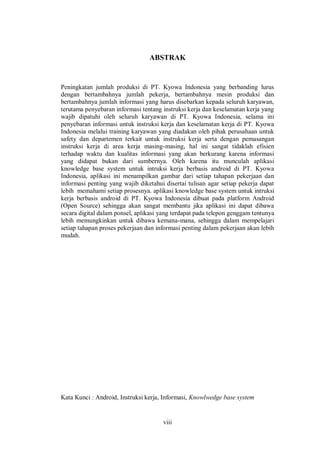 LAPORAN TUGAS AKHIR PERANCANGAN APLIKASI KNOWLEDGE BASE SYSTEM UNTUK ...